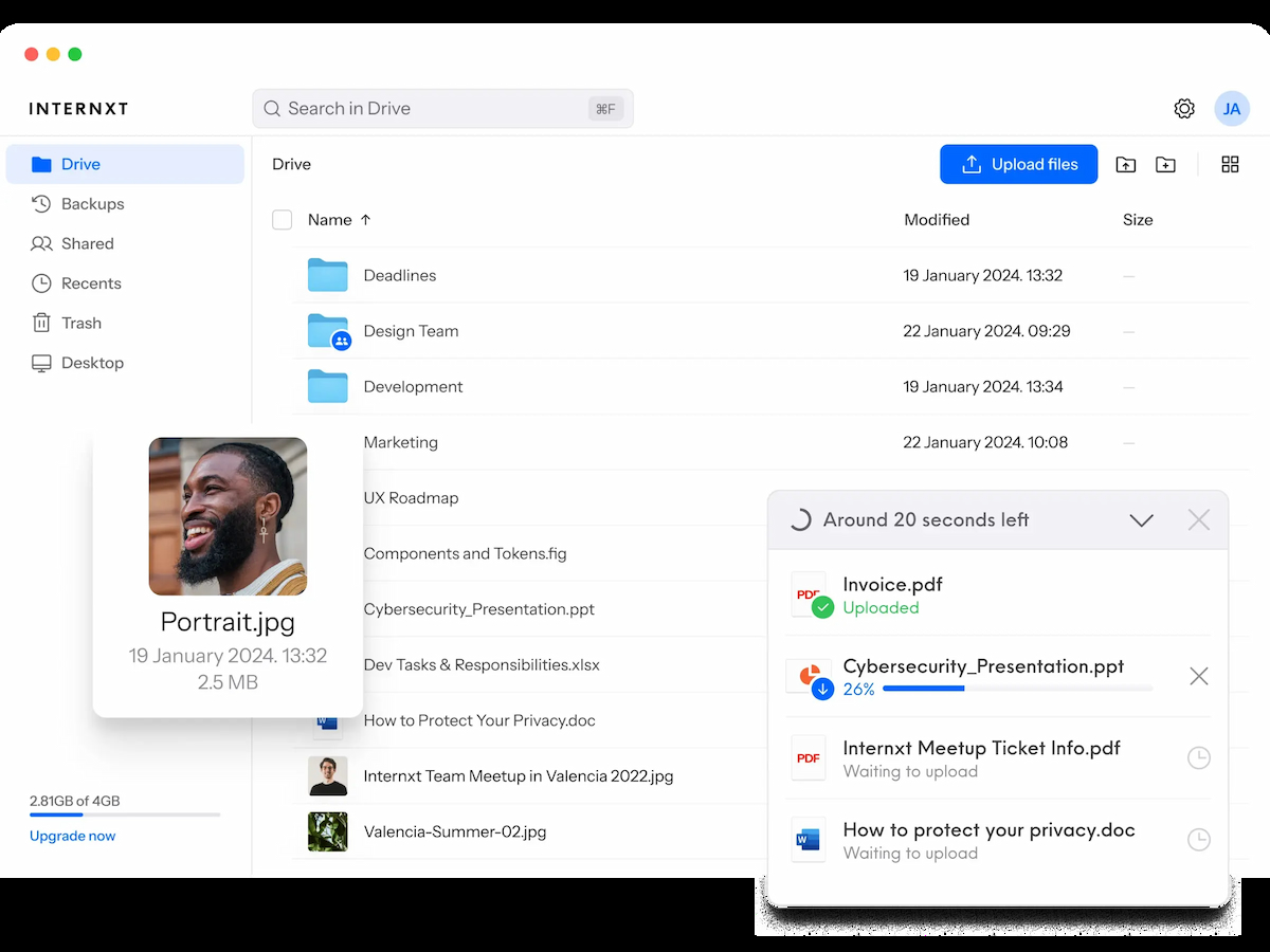 Internxt – Almacenamiento en la nube seguro