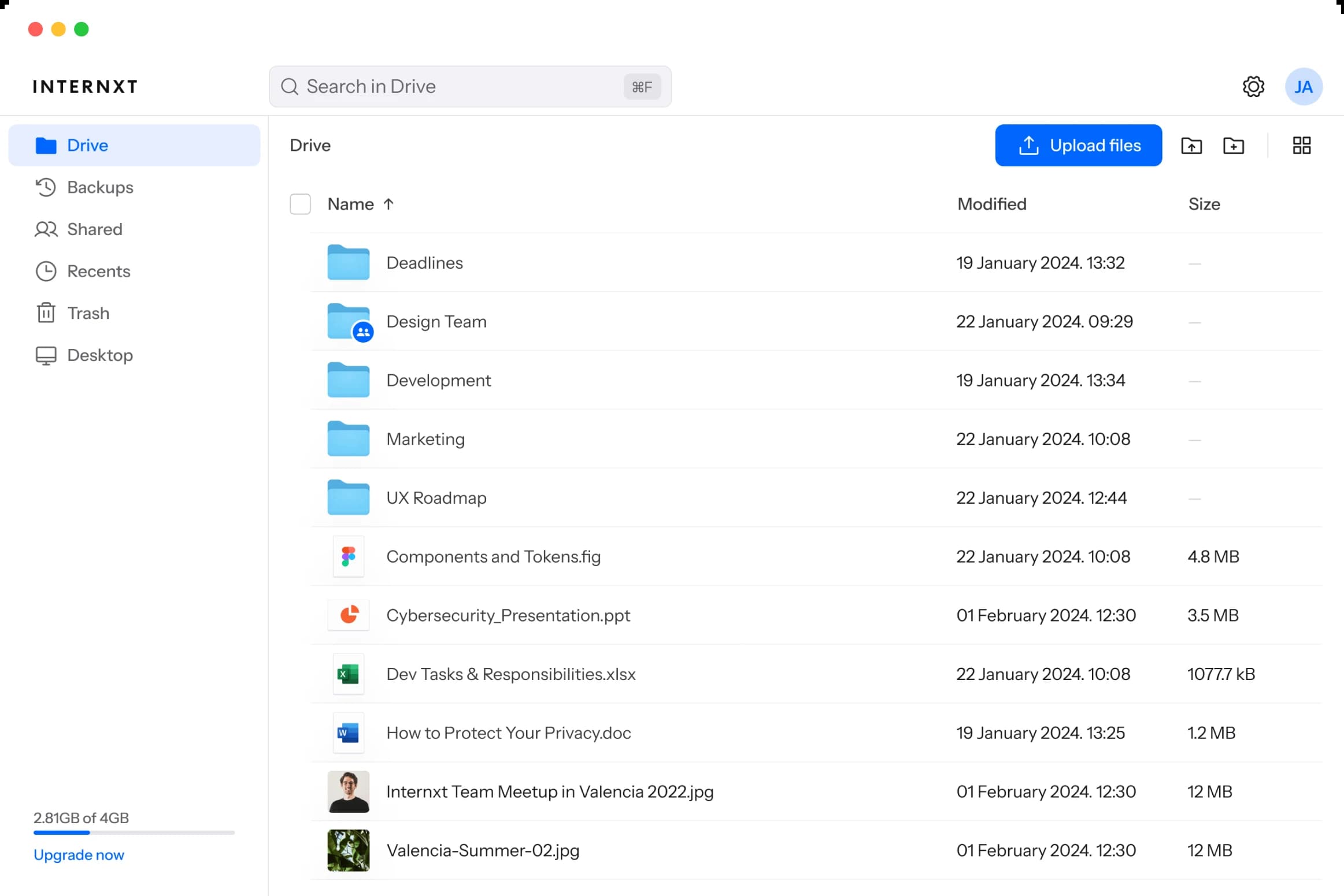 Internxt – Almacenamiento en la nube seguro